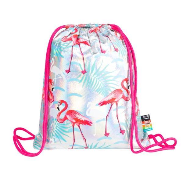 PLECAK NA SZNURKACH SO-11 HOLO FLAMINGOS mkmk w Domyślna - Bertus